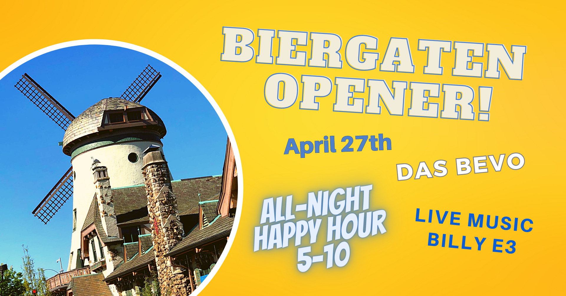All-Night Happy Hour in the Biergarten | Das Bevo