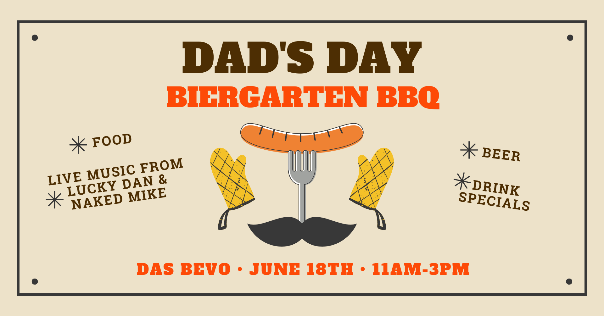 Dad's Day Biergarten BBQ | Das Bevo