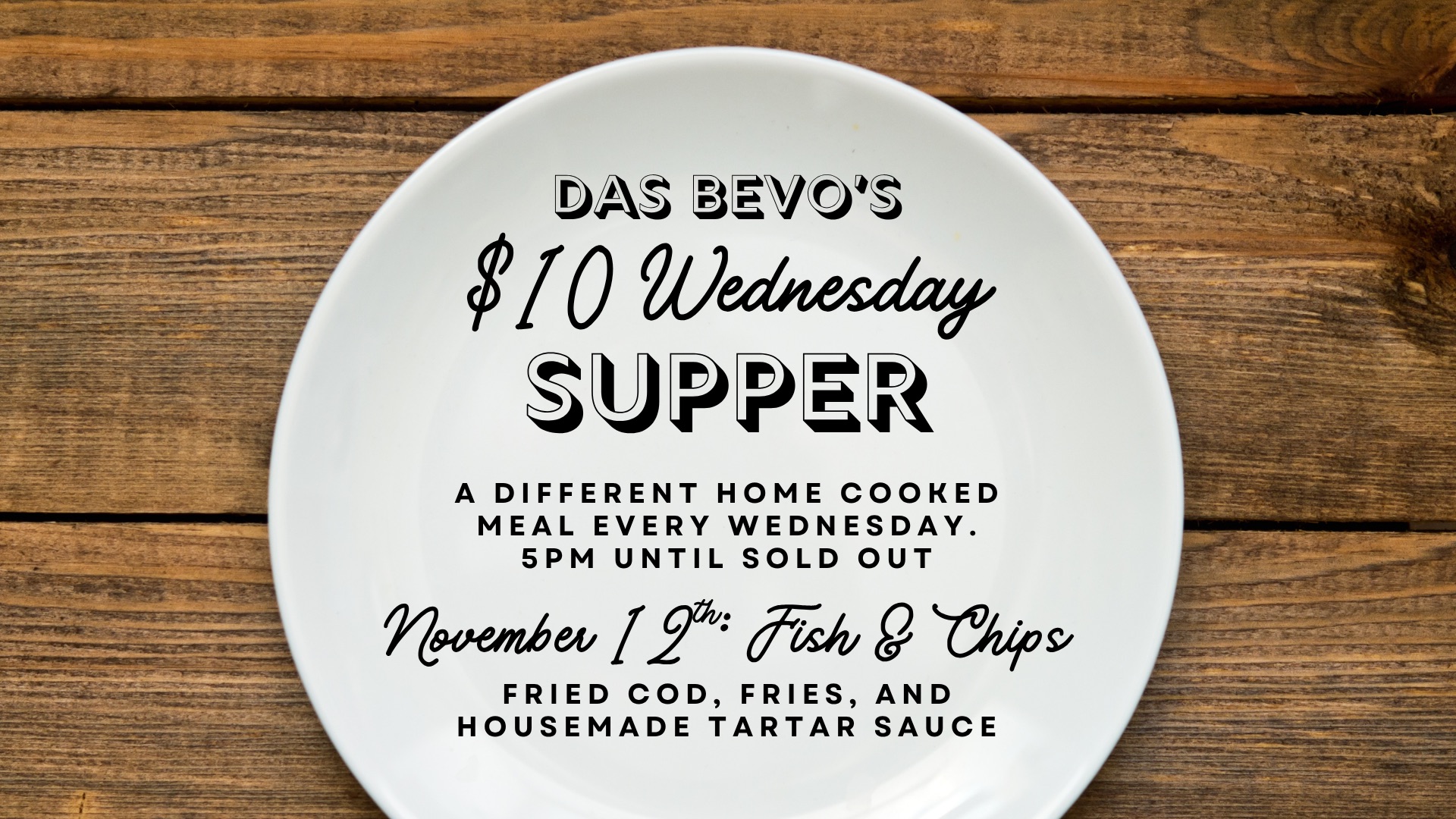 $10 Wednesday Supper: Fish & Chips | Das Bevo